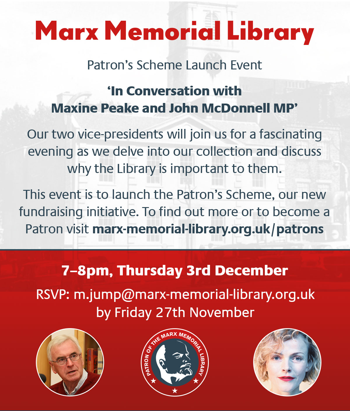 Become a Patron of the Marx Memorial Library | Marx Memorial Library